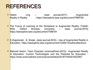 Augmented Reality In Education | PPT