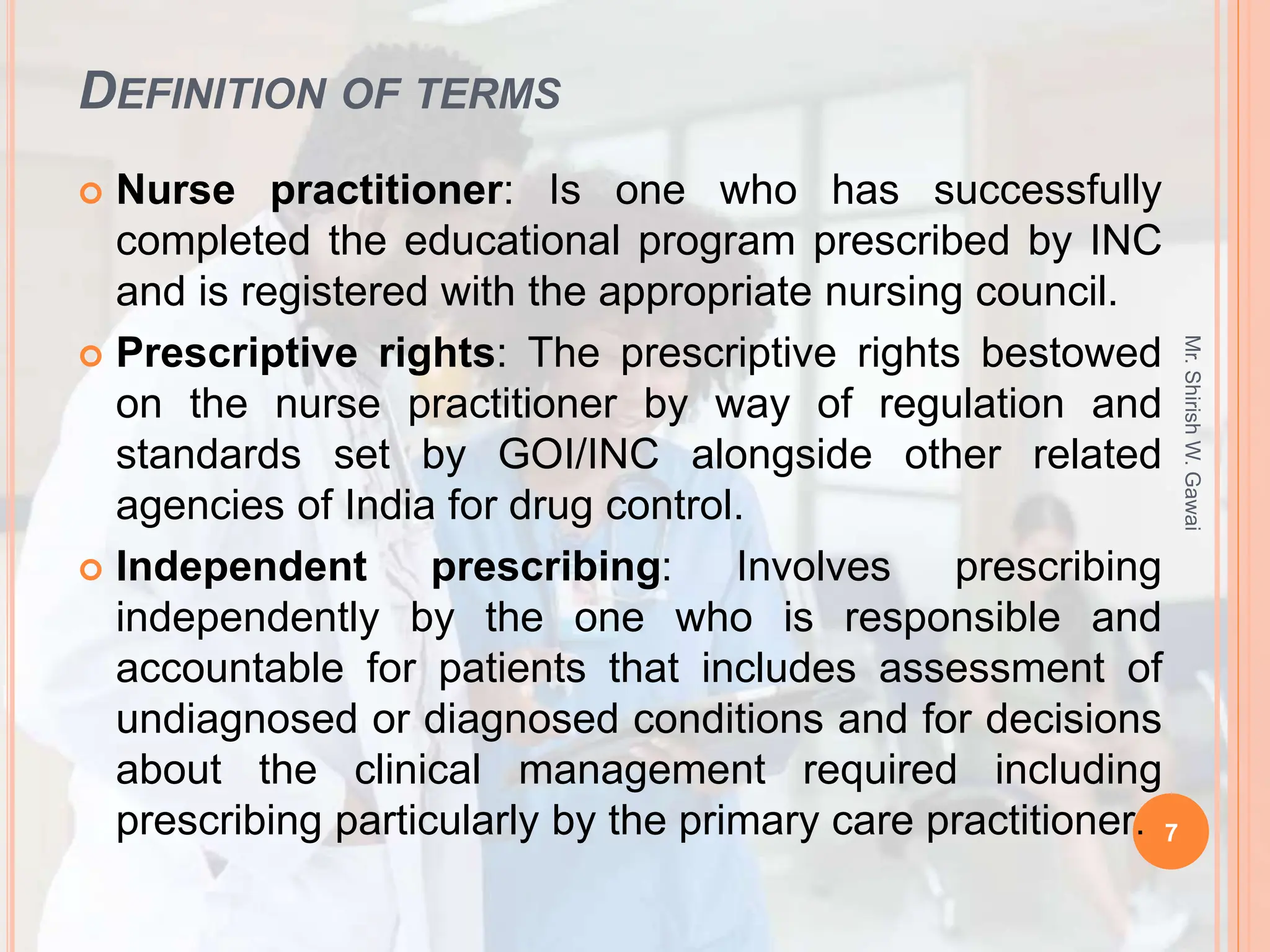 The Prescriptive the role of nurses and nurse Practitioners | PPTX
