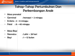 Powepoint Tumbuh Kembang Anak dan seribu kehidupan | PPT