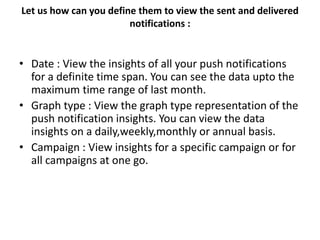What is the Notification report in Push Notification ? | PPT