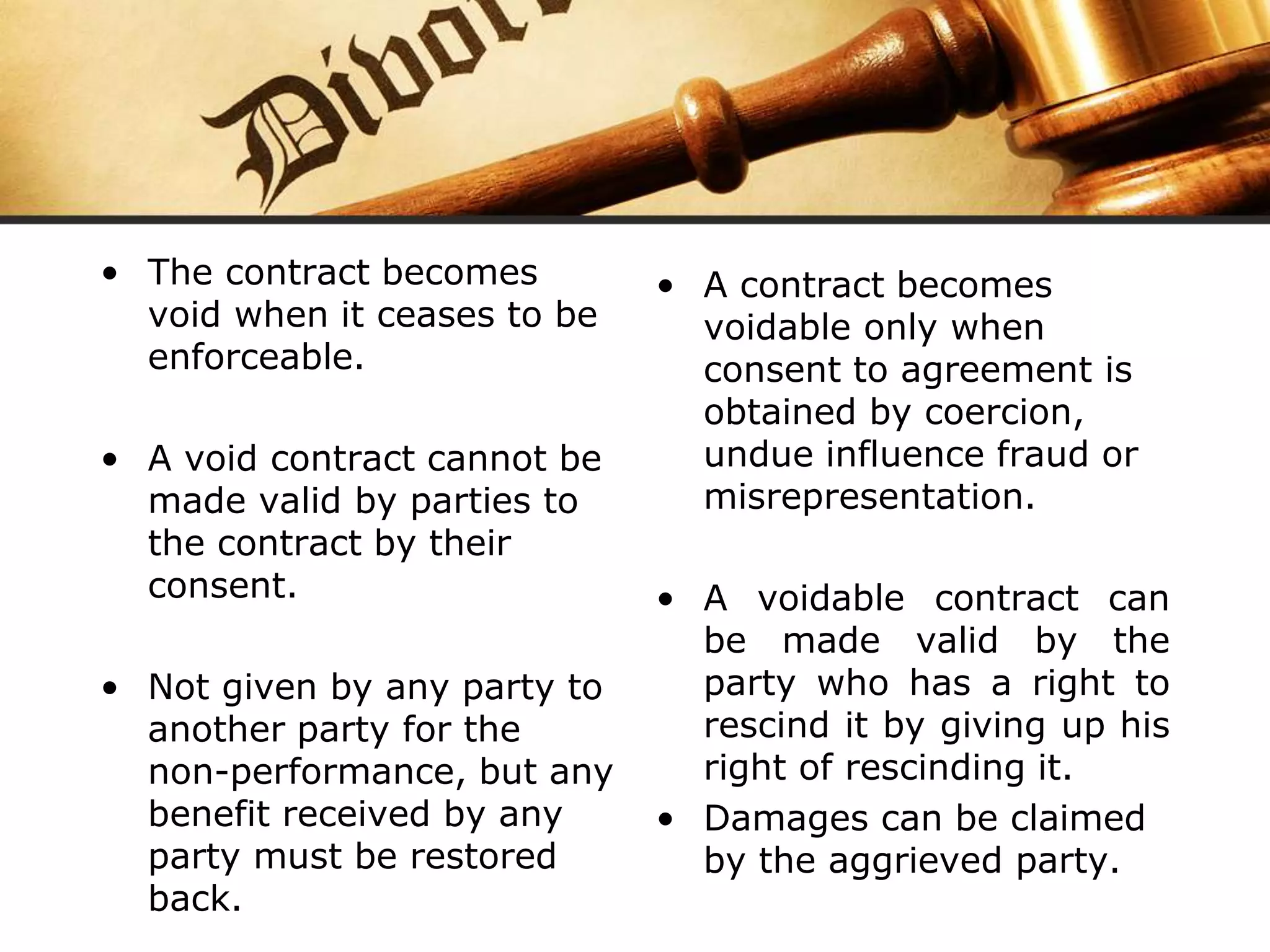 Void and Voidable Contract | PPTX