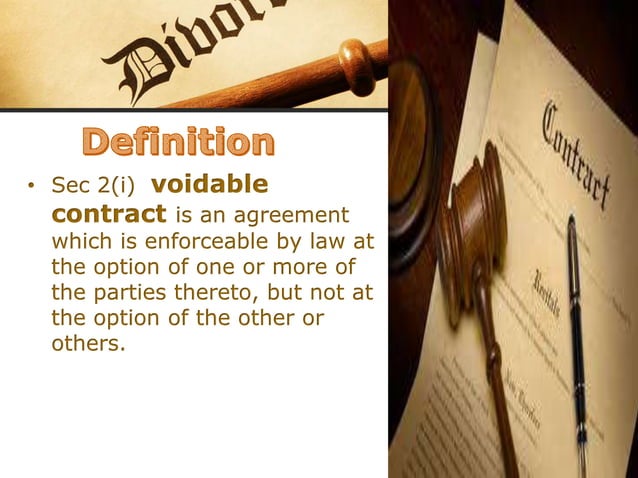 Void and Voidable Contract | PPTX