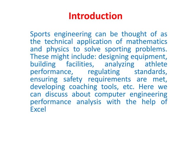 Performance Profiling and data scoring with Excel | PPT