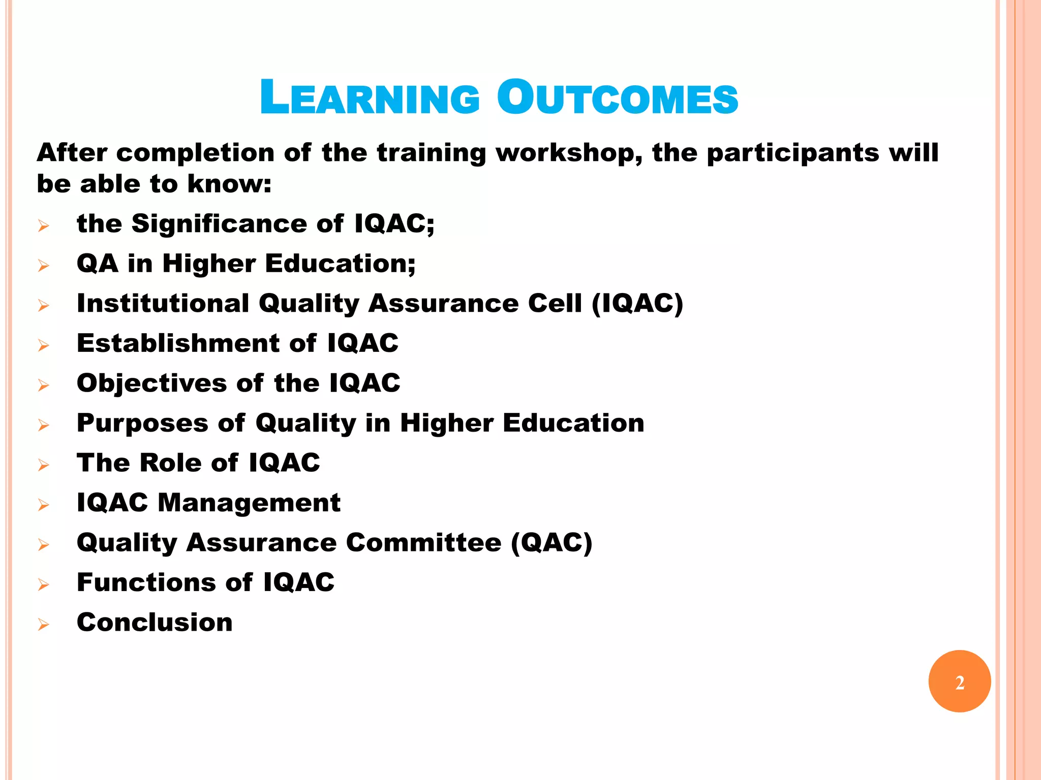Functions and Rules of Institutional Quality Assurance Cell (IQAC) | PPT