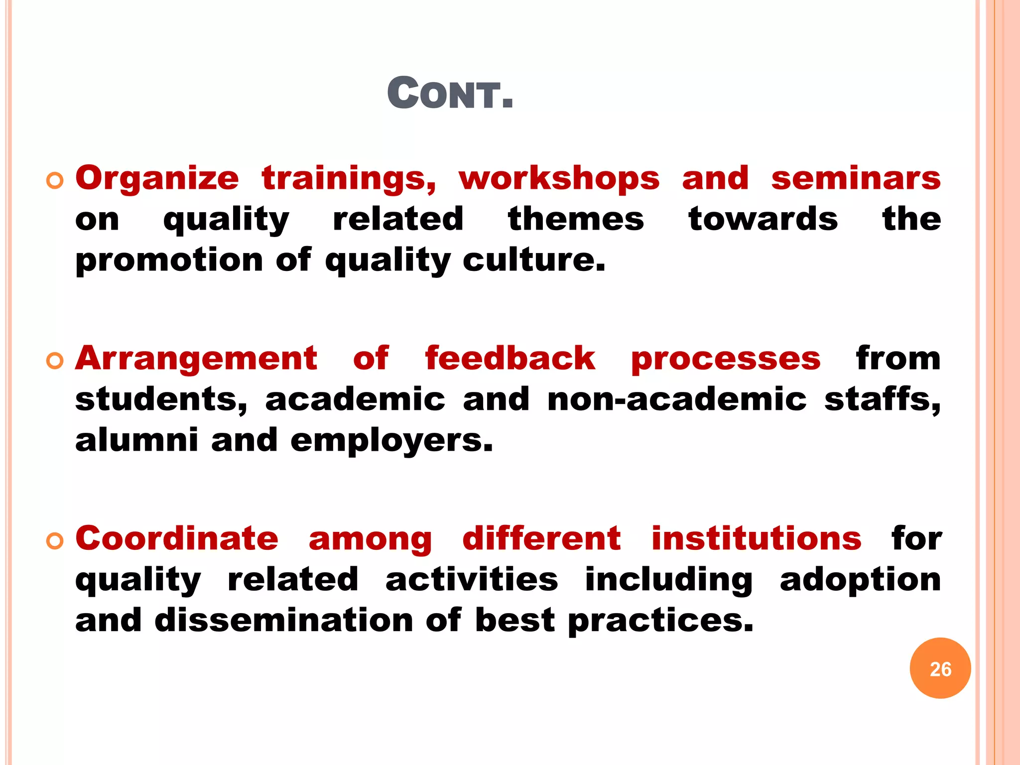 Functions and Rules of Institutional Quality Assurance Cell (IQAC) | PPT