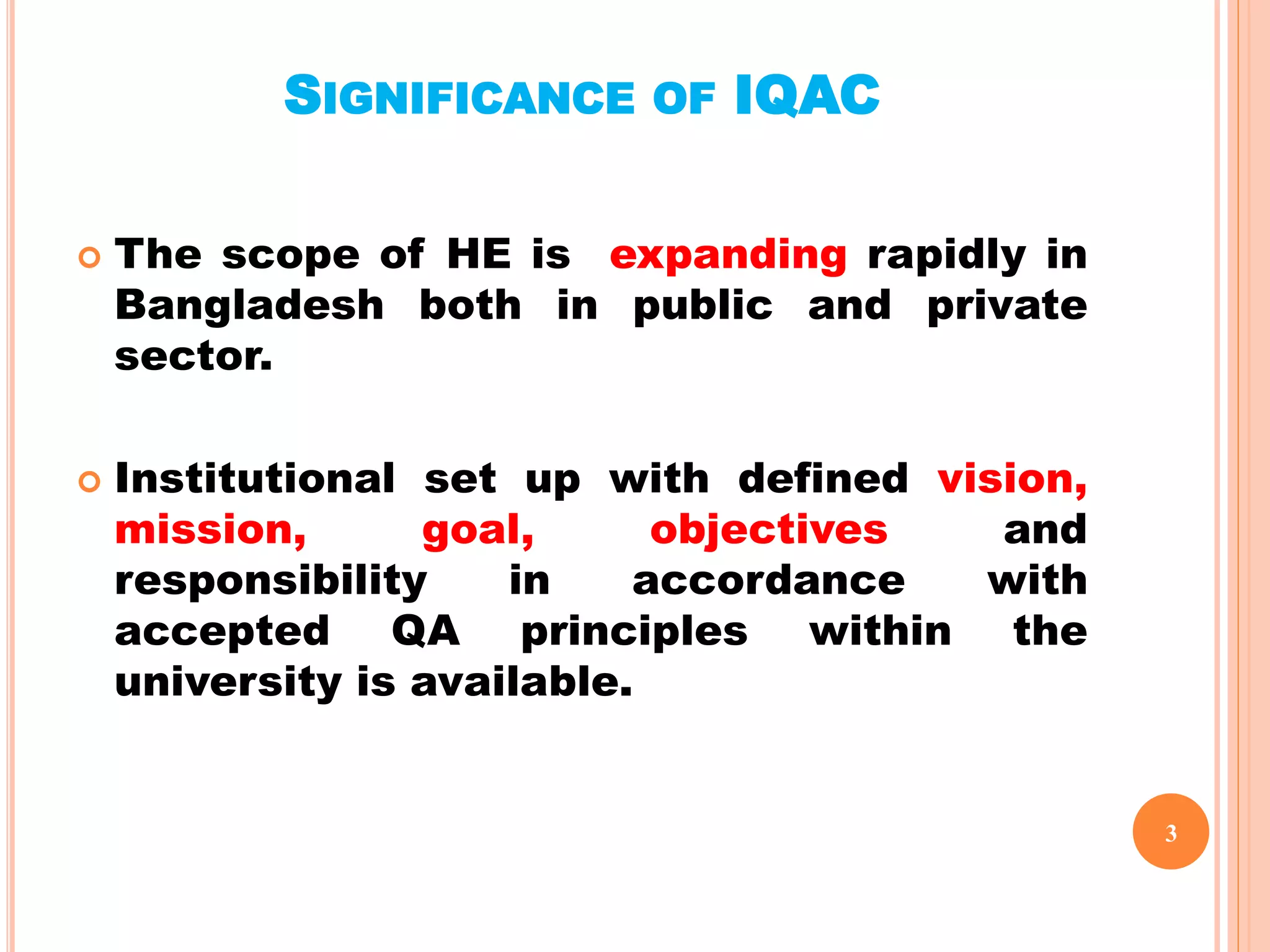 Functions and Rules of Institutional Quality Assurance Cell (IQAC) | PPT