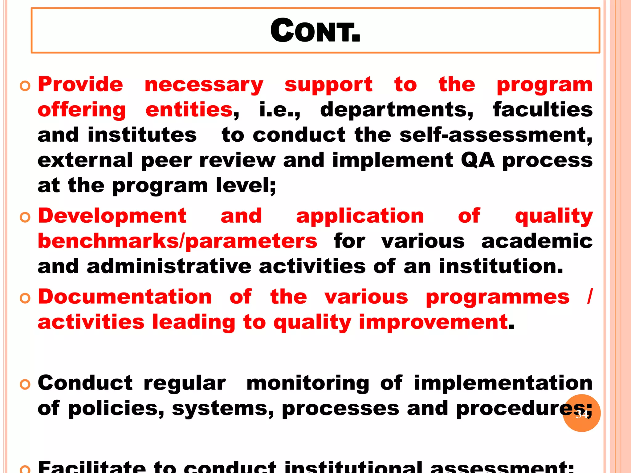 Functions and Rules of Institutional Quality Assurance Cell (IQAC) | PPT
