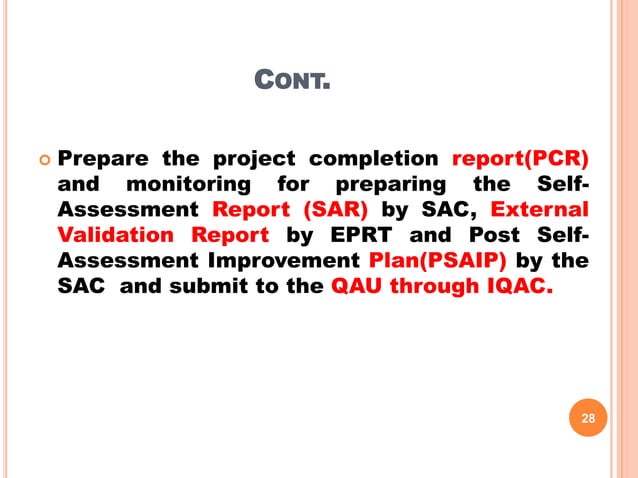 Functions and Rules of Institutional Quality Assurance Cell (IQAC) | PPT