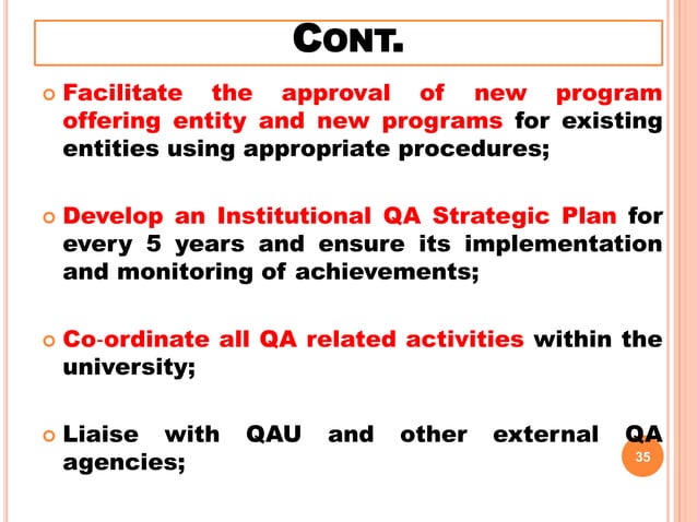 Functions and Rules of Institutional Quality Assurance Cell (IQAC) | PPT