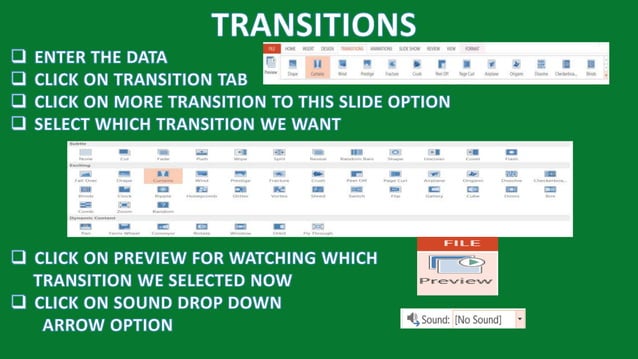 POWER POINT PRESENTATION, PPT, PPT2013, HOME TAB, INSERT TAB, DESIGN TAB, TRANSITION TAB, VIEW ...