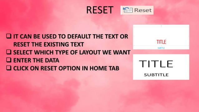 POWER POINT PRESENTATION, PPT, PPT2013, HOME TAB, INSERT TAB, DESIGN ...