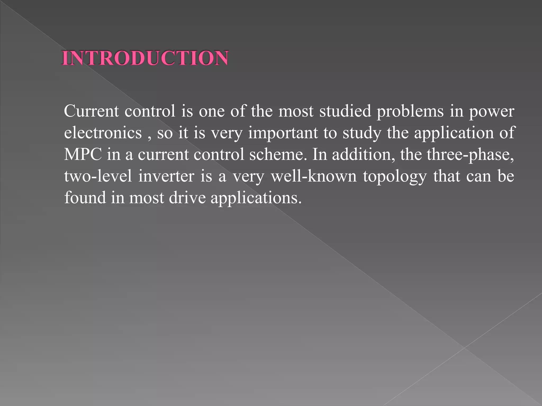 predictive current control of a 3-phase inverter | PPTX | Internet of Things | Internet