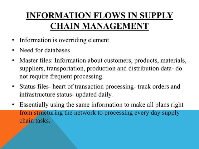 supply chain management | PPTX