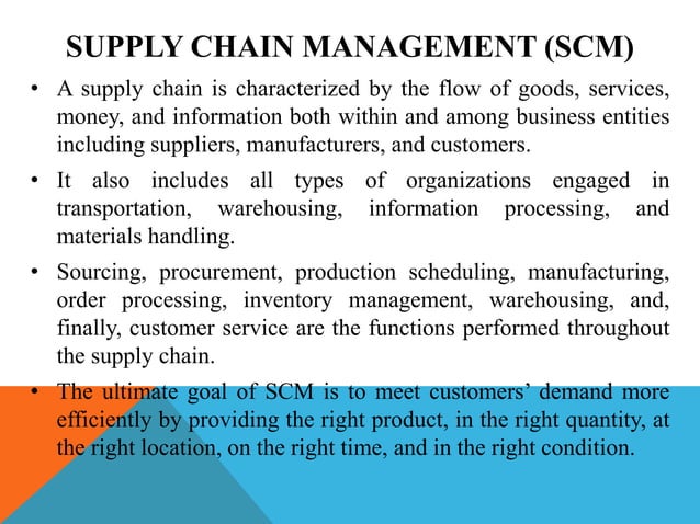supply chain management | PPTX