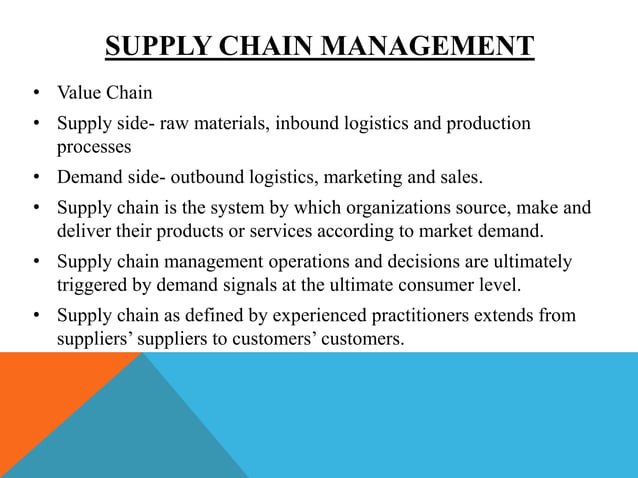 supply chain management | PPTX