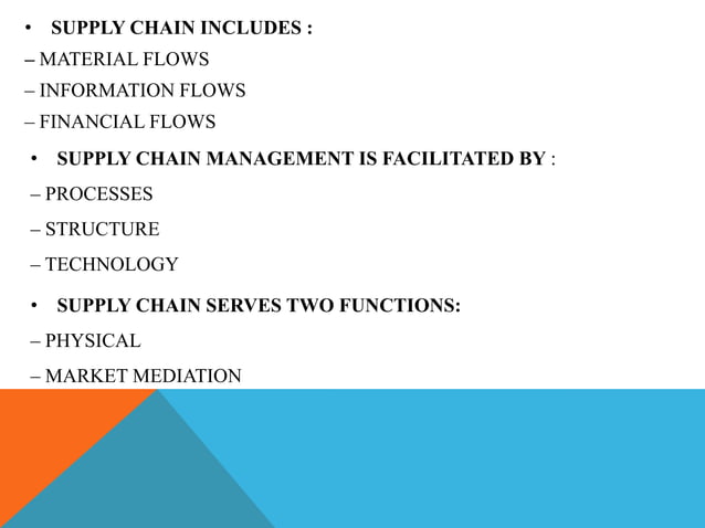supply chain management | PPTX