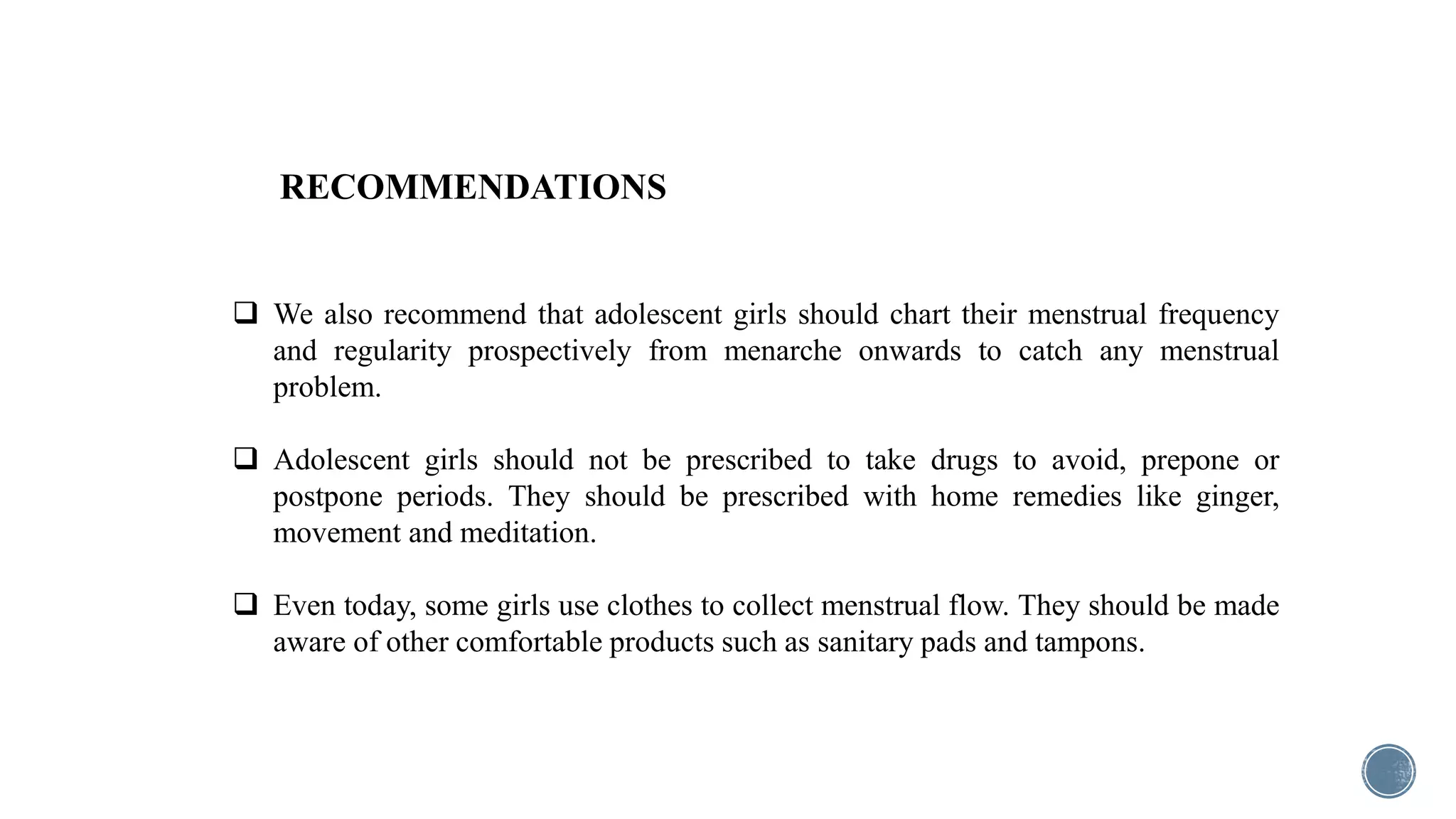 MENSTRUAL PROBLEMS IN ADOLESCENTS SURVEY | PPTX