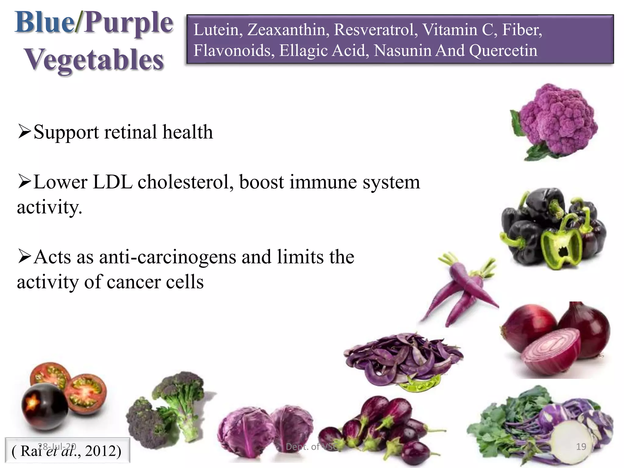 Vegetables as a potential source of nutraceutical and phytochemical ...