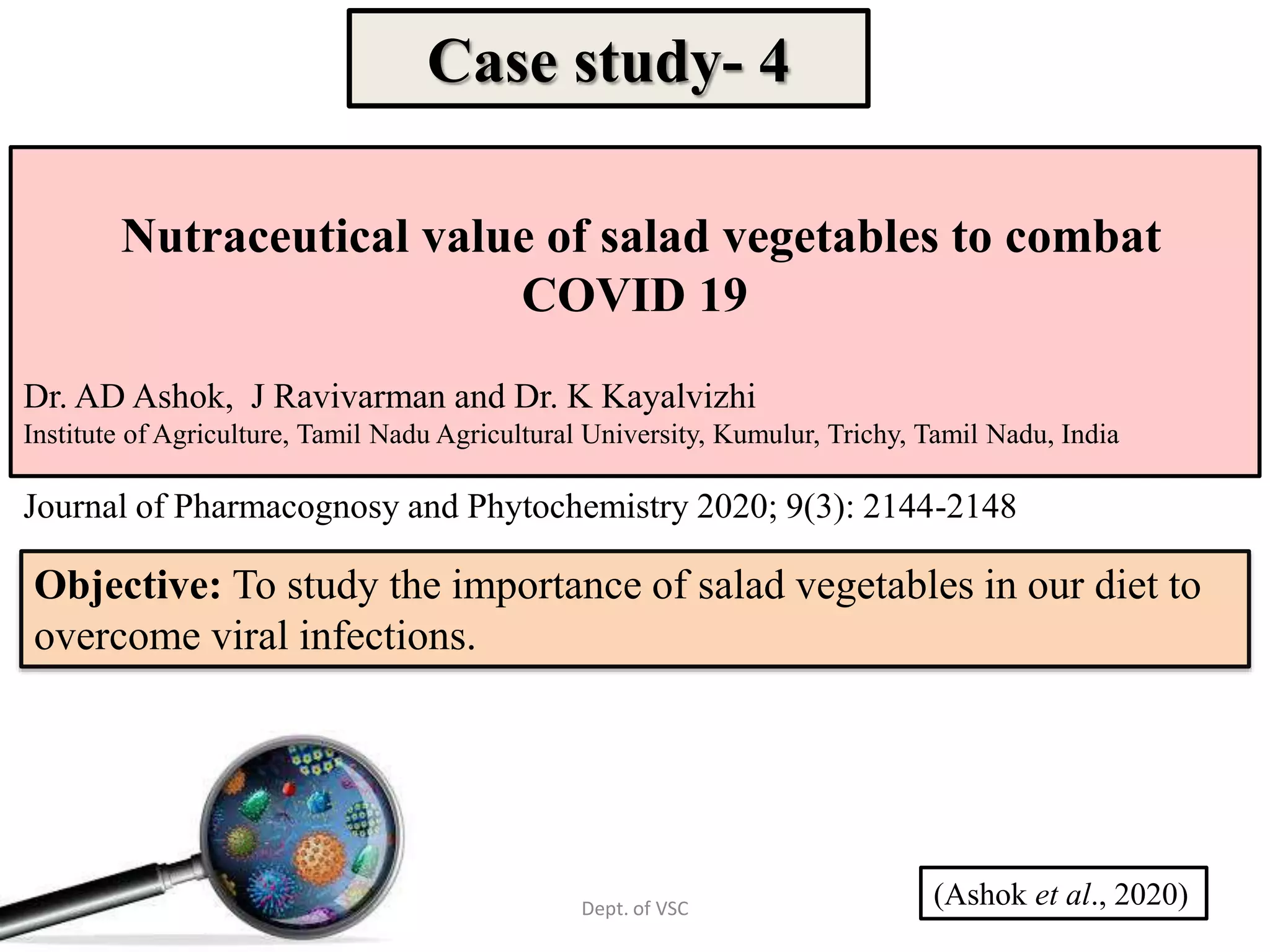 Vegetables as a potential source of nutraceutical and phytochemical values. | PPTX