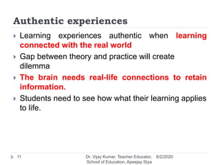 Experiential Learning & Nai Talim by Dr. Vijay Kumar, Teacher Educator ...