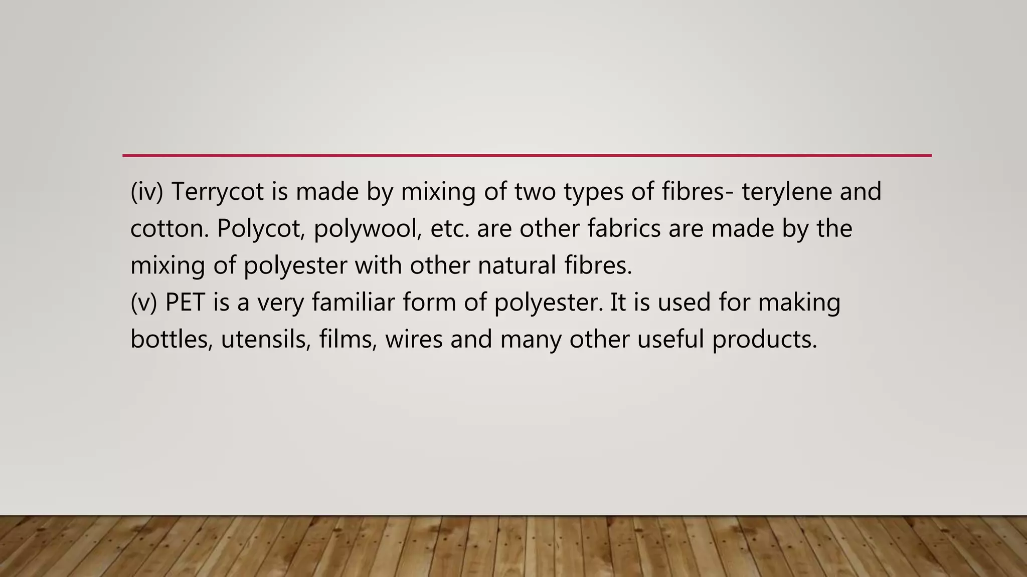 ppt on synthetic fibres and plastics | PPTX