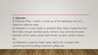 ppt on synthetic fibres and plastics | PPTX