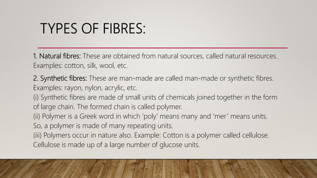 ppt on synthetic fibres and plastics | PPTX | Chemistry | Science