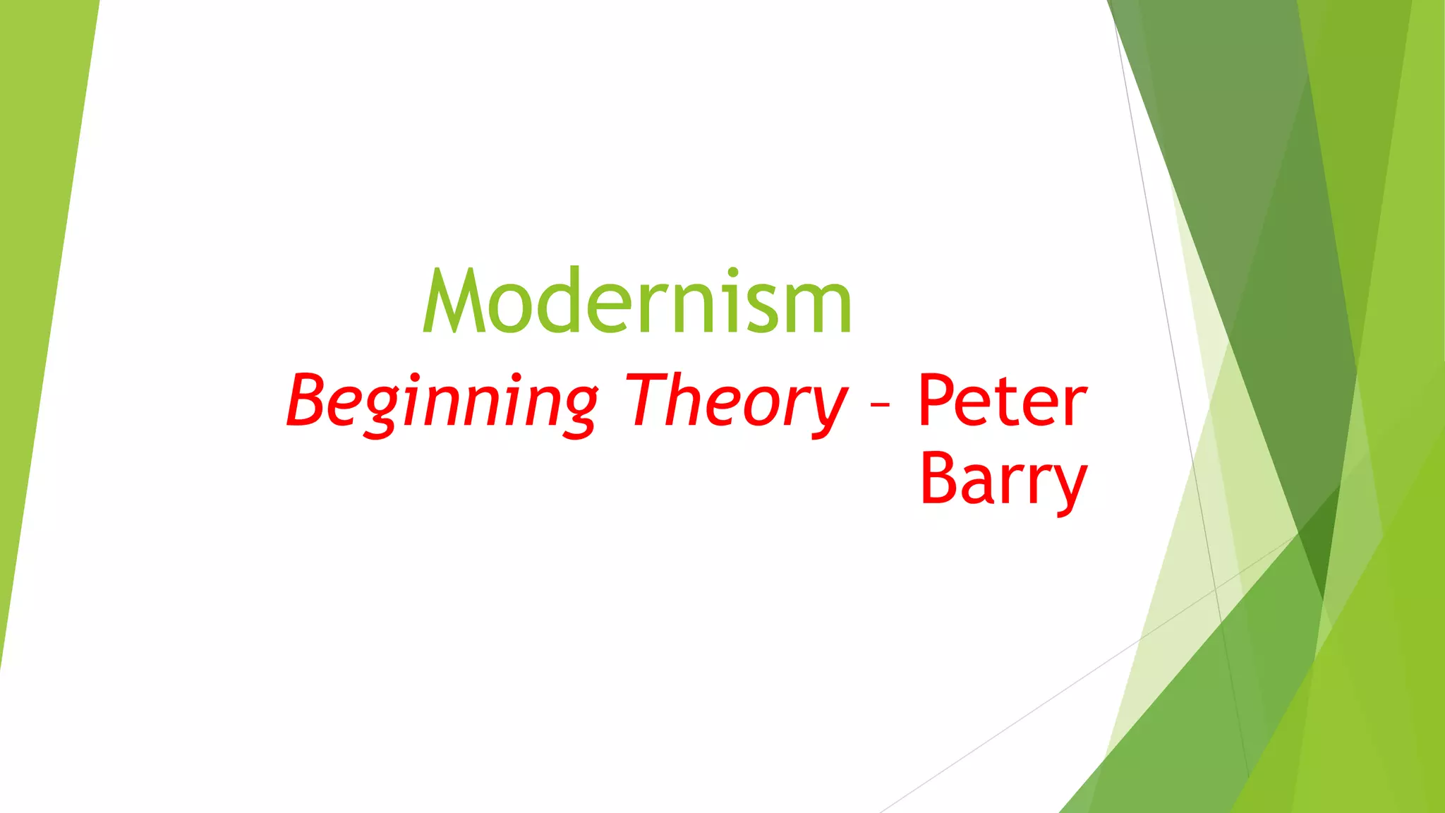 Modernism | PPTX