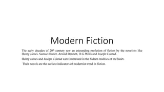Modern Fiction | PPTX