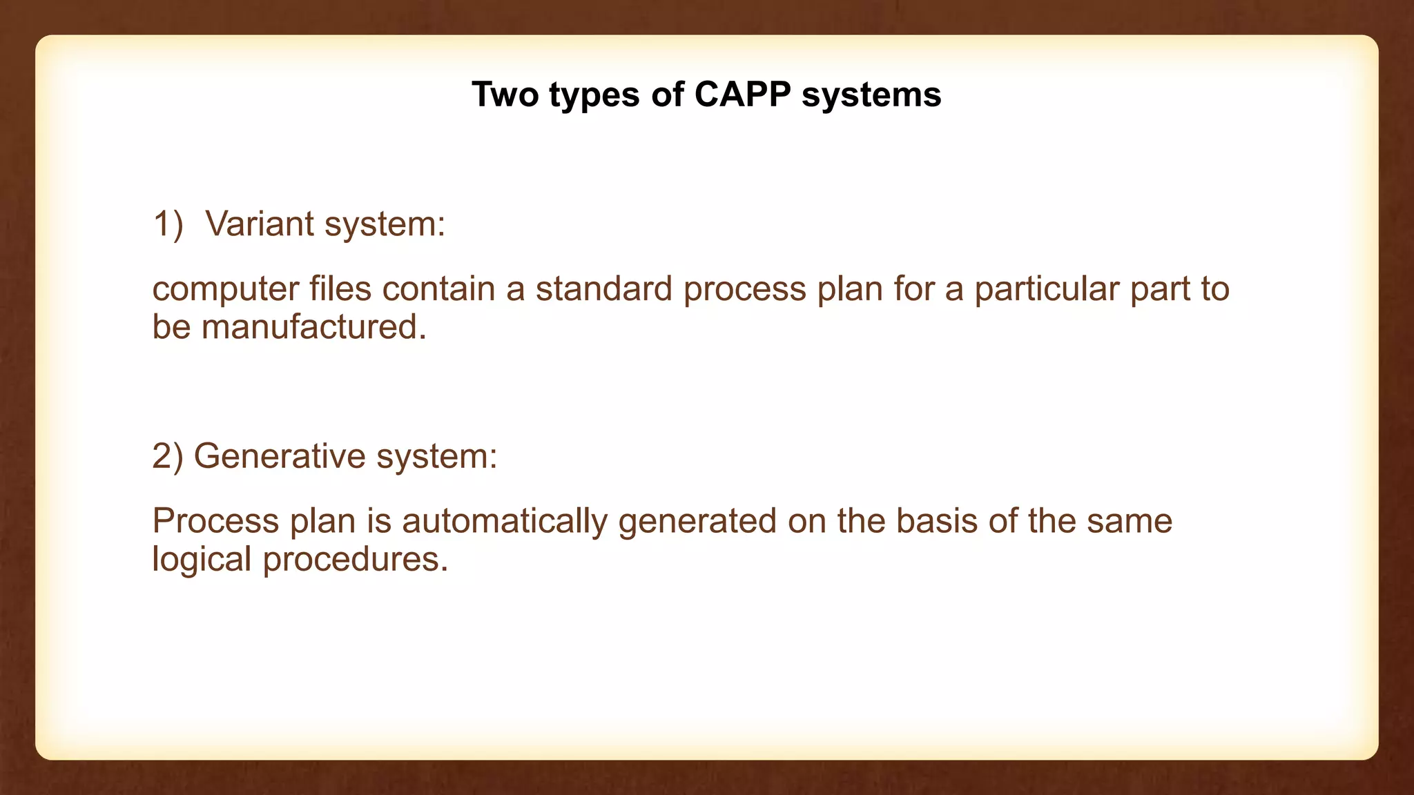 computer aided process planning | PPT