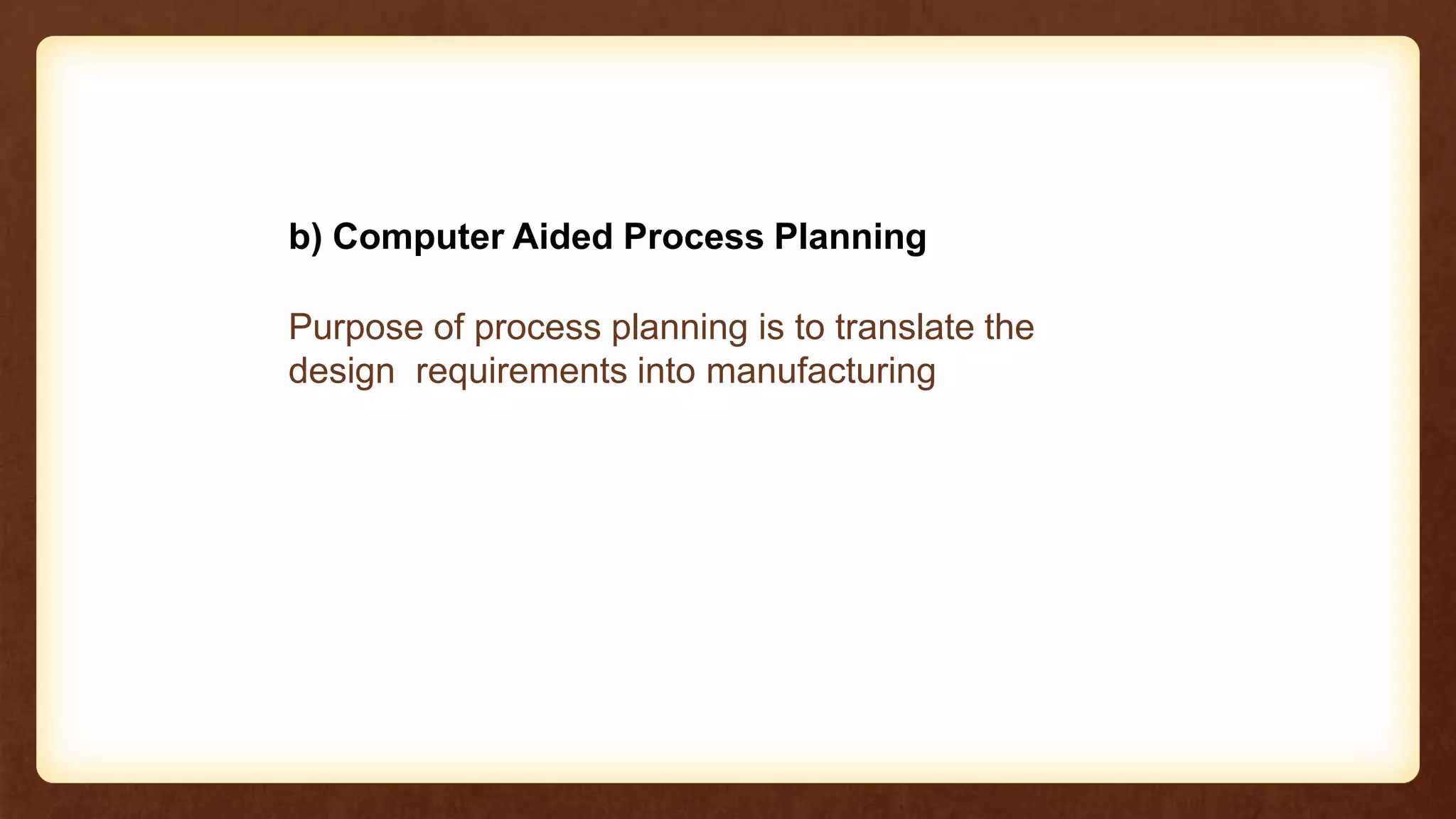 computer aided process planning | PPT