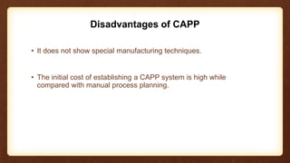 computer aided process planning | PPT