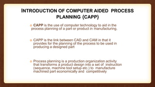 computer aided process planning | PPT