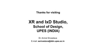 Pitch Your Lab ISMAR2020 - XR & IxD Studio, UPES (INDIA) | PPT