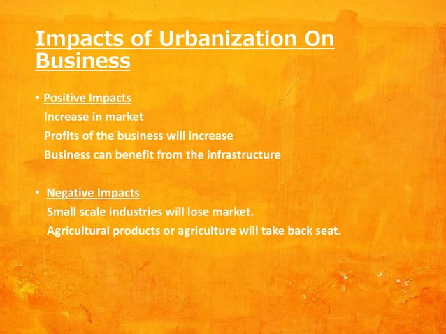 Adverse Effects Of Urbanization | PPT