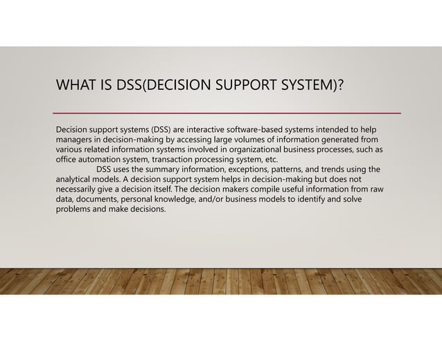Characteristics Of Mis And Dss Ppt 4720