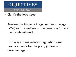Labor Policy Analysis for Jobs Expansion and Development | PPT