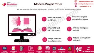 MATLAB Projects for ECE Research Assistance | PPT | Free Download