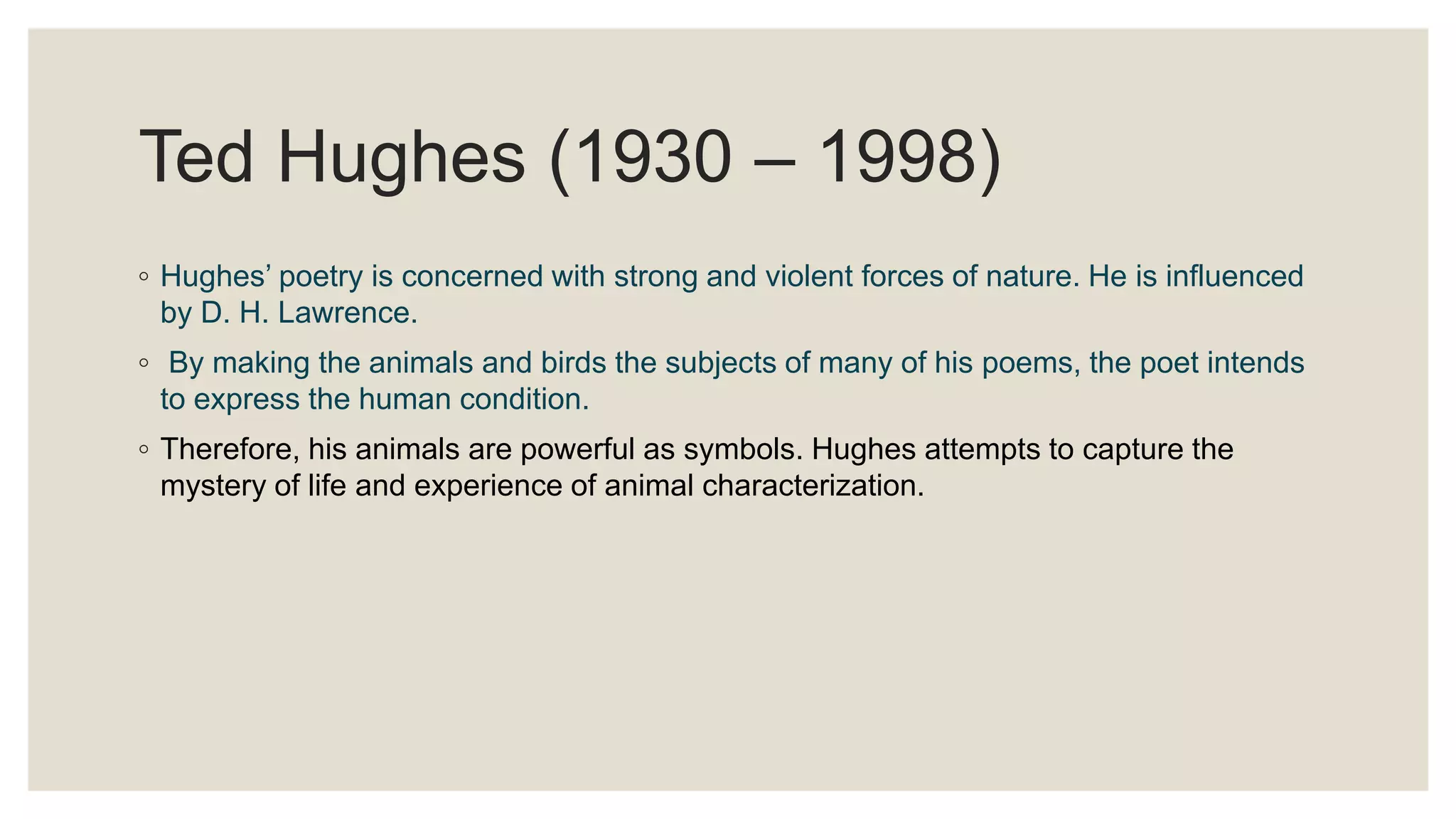 Ppt 20 century poetry-eng 404- week-1 lecture-1-by faisal ahmed | PPTX