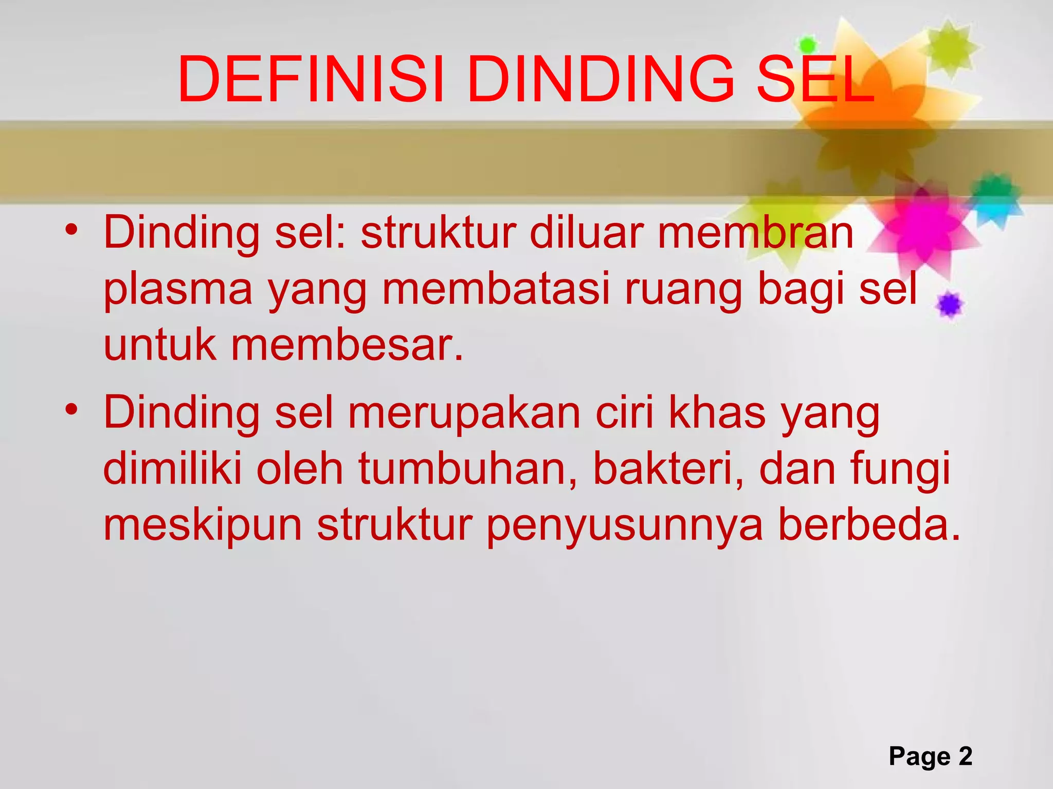 dinding sel | PPT