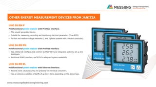 GAIN CONTROL OVER ENERGY CONSUMPTION WITH JANITZA'S UMG 96-PA SERIES | PPTX