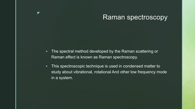 Ppt. raman spectroscopy | PPT