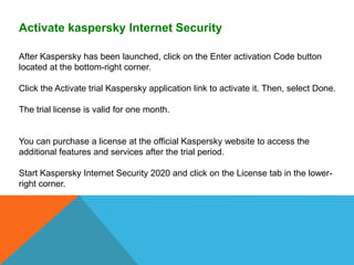 Activate Kaspersky Internet Security | PPT | Internet Safety | Parenting