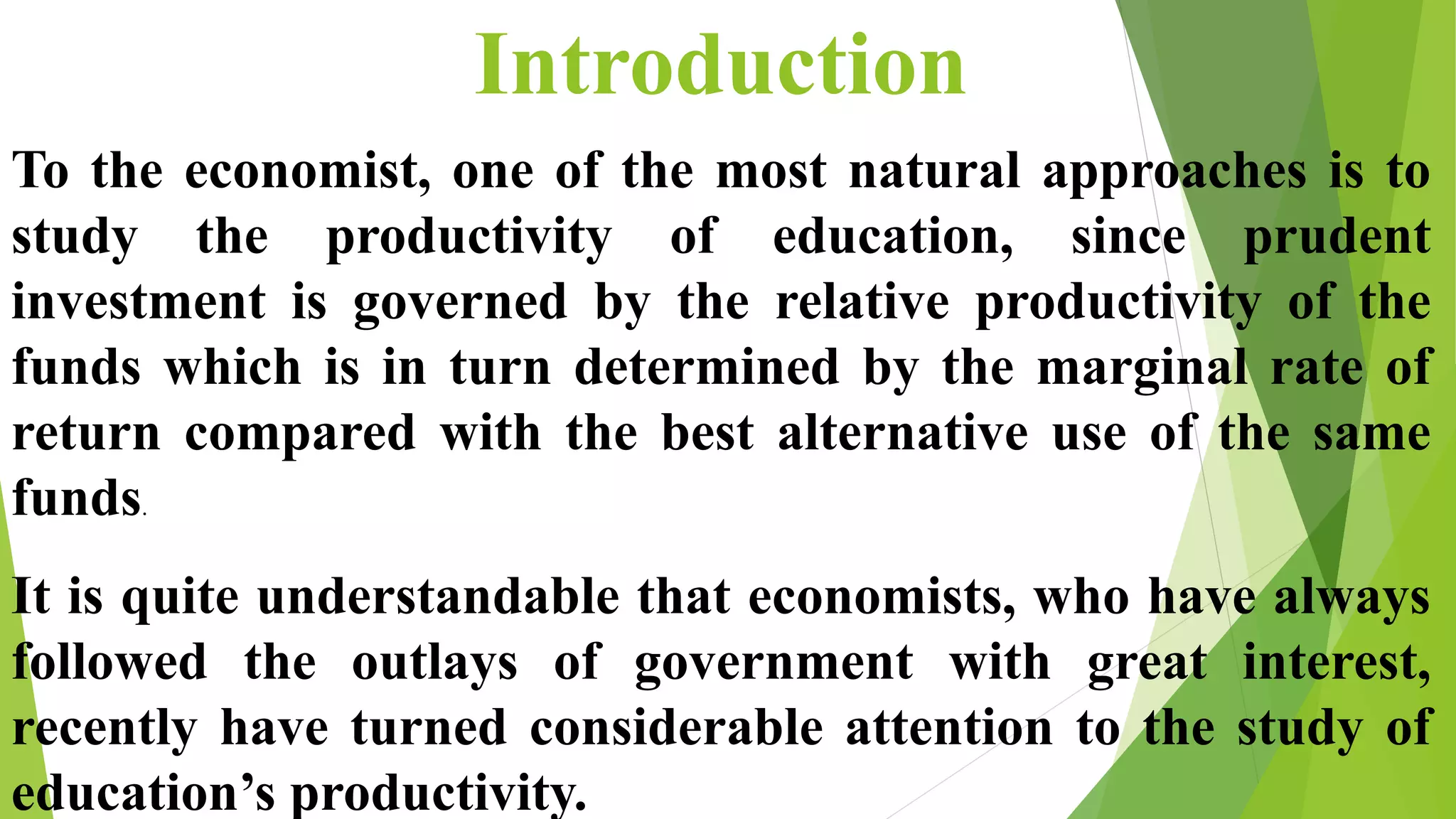Educational productivity:Residual Factors & Educational productivity ...