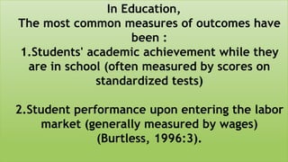 Educational productivity:Residual Factors & Educational productivity ...