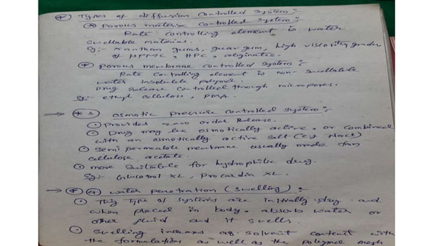 Mechanism of Drug delivery system from SR/CR PPT | PPT