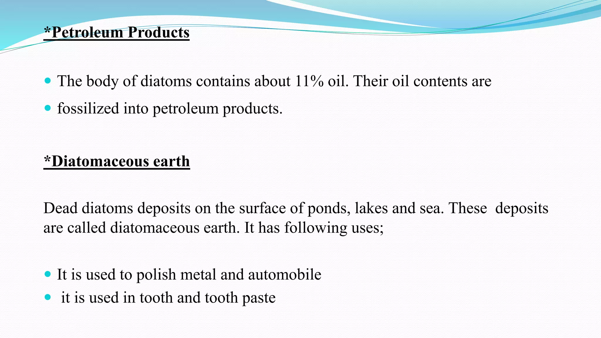 Evolution and Economic Importance of Bacillariophyta | PPTX