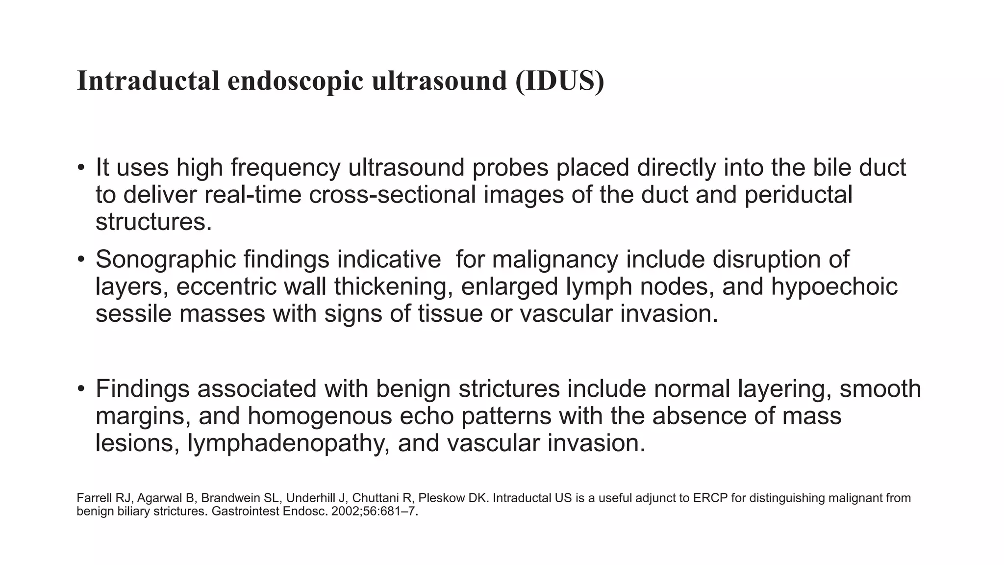 Management of Benign Biliary Stricture | PPTX