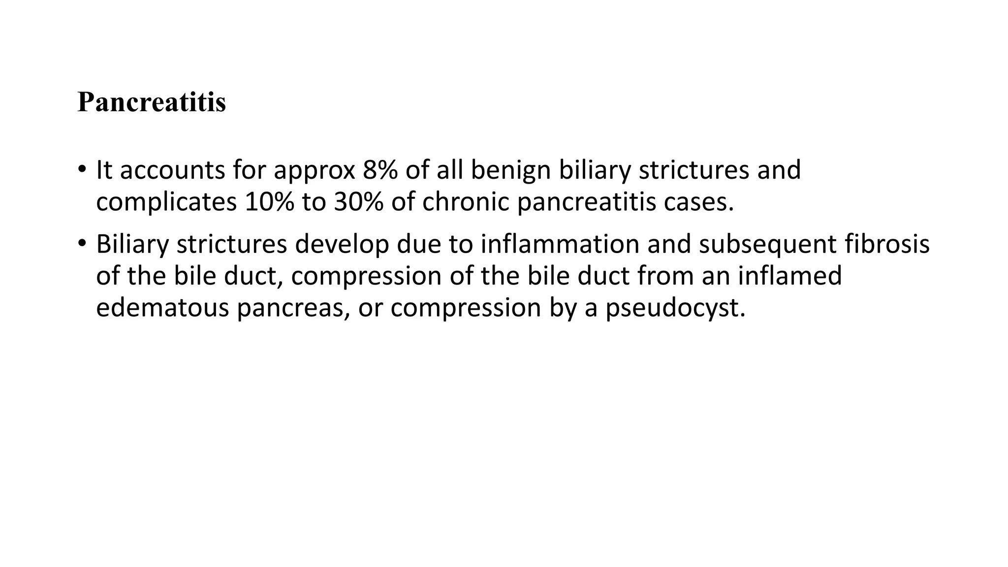 Management of Benign Biliary Stricture | PPTX