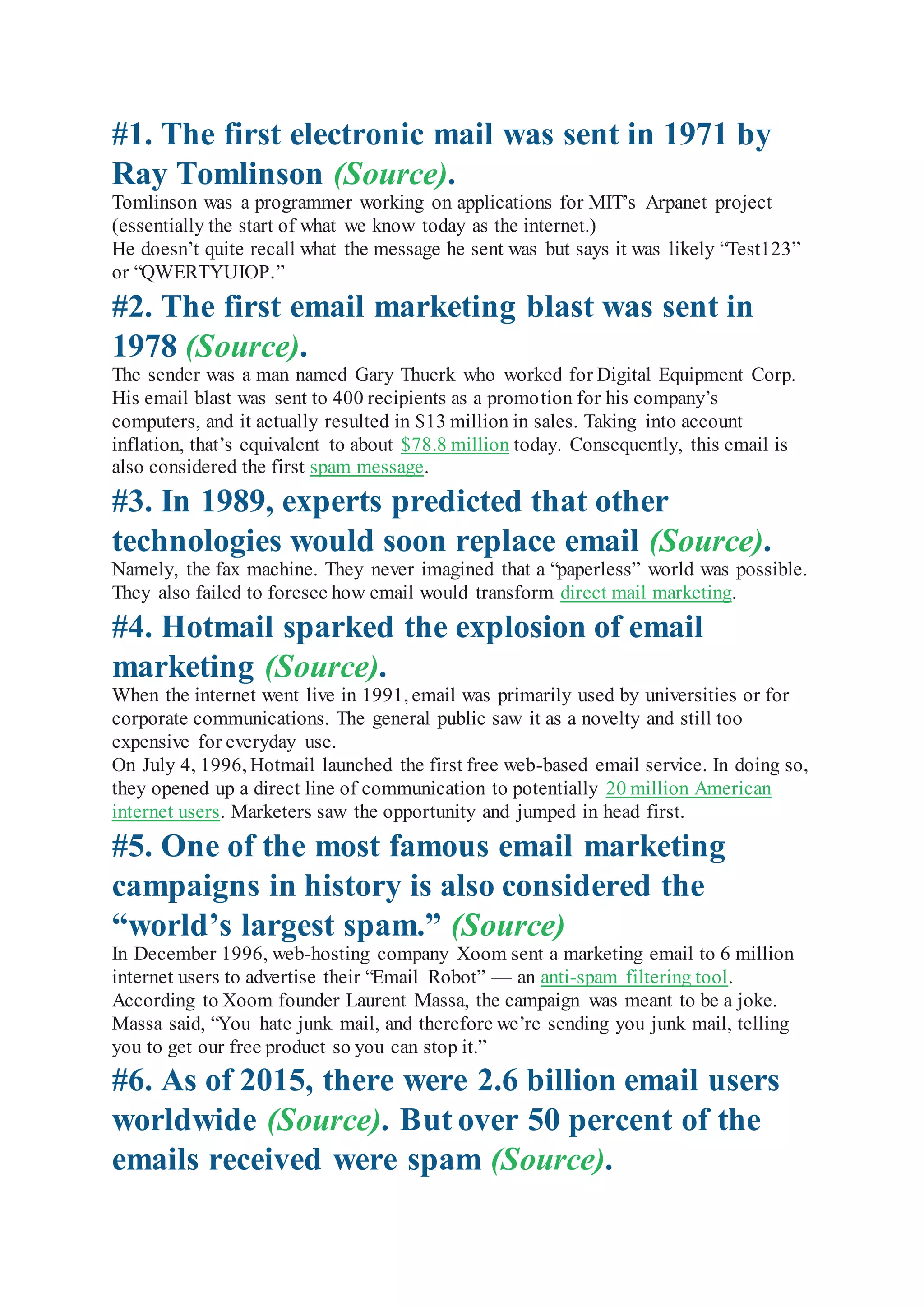 Email marketing | DOCX | Email | Internet